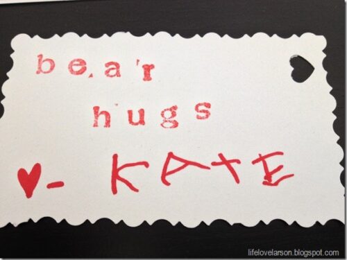 How to Create Homemade Bear Hugs Valentines - Life Love Larson